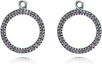 Pandora Damen-Ohrring-Anhänger rosafarbener Zirkonia 290664TCZ