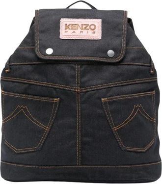Kenzo Homme, Sacs, Bleu, Taille: ONE Size Five Pockets Backpack