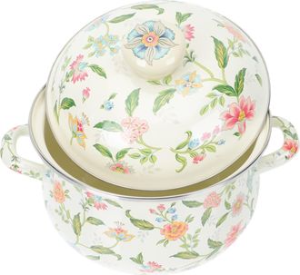 DOITOOL Keramik Suppentopf Topf Keramik 1 Stücke Emaille Suppen Verdickte Hitzebest?ndige Chinesische Emaille Pot Pot Hot Koch mit Deckel 10 Liter Schmor