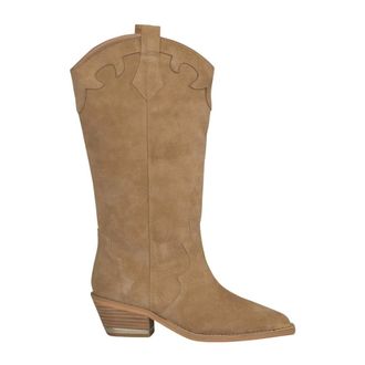 Alma En Pena Alma EN Pena, Femme, Chaussures, Beige, Taille: 37 EU Botte plate en cuir