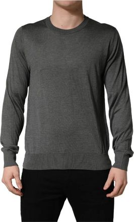 Dolce & Gabbana Homme, Pulls, Gris, Taille: XL Pull ras du cou