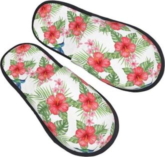 Generic Classiques Pantoufles en Feutre Fleur tropicale pour hommes Colibri Chaussures Antid&eacute;rapant Chaussons pour Homme pour Homme Adulte Maison M