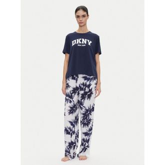 DKNY Pyjama YI70052 Dunkelblau Regular Fit