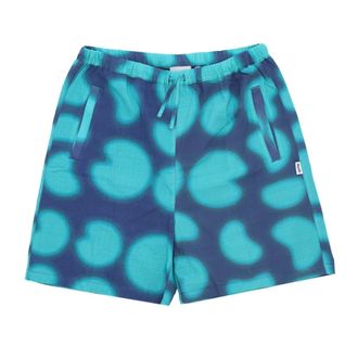 Arte Leichte Stoff Elastische Taille Shorts Navy/Green - - Shorts - Herren - Blau - L