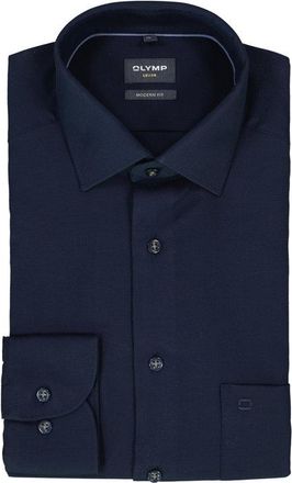 Olymp Herren Hemden blau Baumwolle