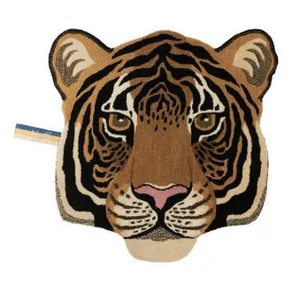 Doing Goods Tapis t&ecirc;te de tigre en laine Rajah Doing Goods