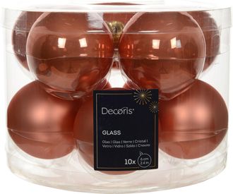 Kaemingk Weihnachtskugeln Glas 6cm x 10 Stück - matt & glänzend - Christbaumkugeln Weihnachtsbaumkugeln für Weihnachten - Christbaumschmuck & Weihnachtsbaumsch