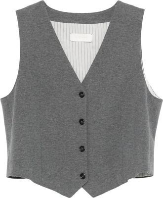Circolo 1901 Femme, Vestes, Gris, Taille: 42 FR Cashmere Touch Vest