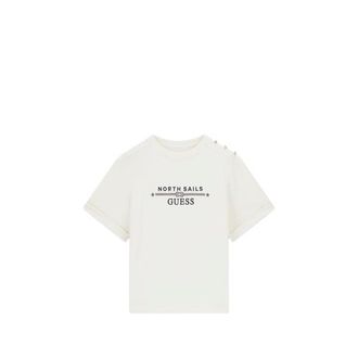 Guess T-shirt imprim&eacute; et broderie en coton m&eacute;lang&eacute;