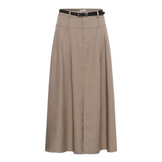 Kaffe Midirock - - Skirts - Damen - Grau - S