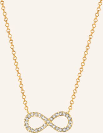 Leaf Halskette Infinity Aus 18 Karat Gelbgold Mit Diamanten gold