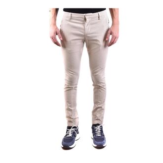 Dondup Sand Baumwollhose Hergestellt in Italien - - Trousers - Herren - Beige - W28
