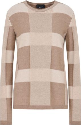 Emporio Armani Karierter Icon Pullover - Nude
