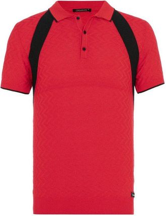 Cipo & Baxx T-Shirt T-Shirt mit dezentem Muster und Kontrast-Elementen