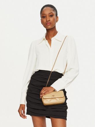 Tory Burch Handtasche Tory Burch Kira Diamond Quilt Pave Mini Flap Bag 161913 Beige