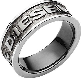 Diesel Diesel Bague Pour Femme Acier, 8, 9, 10, 11,5 Bague En Acier Inoxydable Gunmetal, DX1108060
