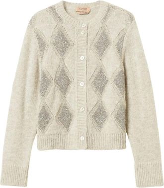 Twinset Cardigans - Femme - Pulls - Beige - Taille: 38 FR