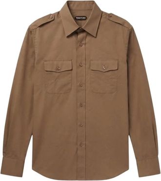 Tom Ford Camicia - Homme - Chemises - Brun - Taille: XL