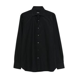 Ermenegildo Zegna Lang&auml;rmliges formelles Hemd - - Shirts - Herren - Schwarzk - M