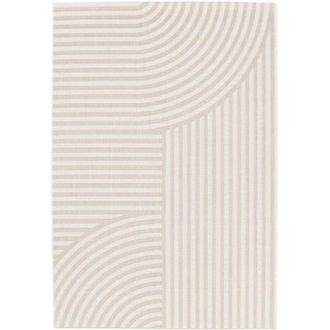 Sweeek Sweeek - Indoor / Outdoor Teppich mit Bogenmuster beige, 100% recyceltes Polyester - 120 x 170 cm
