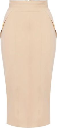 Elisabetta Franchi jupe à logo brodé - Tons neutres