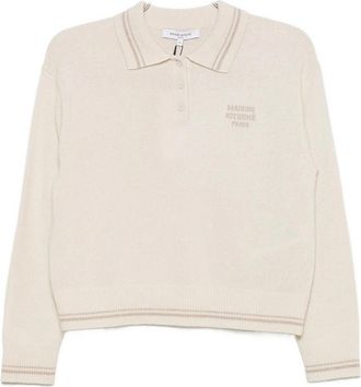 Maison Kitsun&eacute; Pull Col Rond - Beige