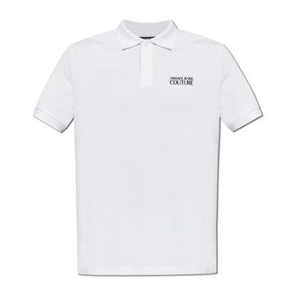 Versace Jeans Couture Polo mit Logo-Print - - Tops - Herren - Wei&szlig; - S