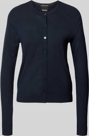 HUGO BOSS Relaxed Fit Strickjacke aus reiner Schuerwolle Modell FONAMI