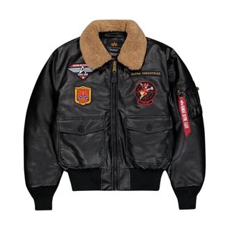 Alpha Industries G-1 Devils Brigade Kunstleder-Bomberjacke - - Jackets - Herren - Schwarzk - M