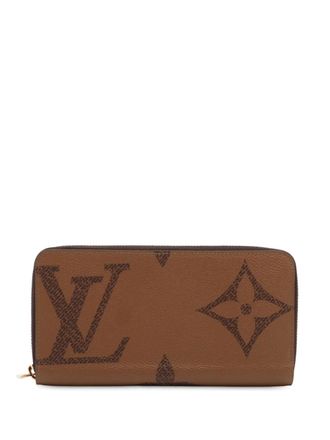 Louis Vuitton 2021 Monogram Giant Reverse Zippy Portemonnaie - Braun