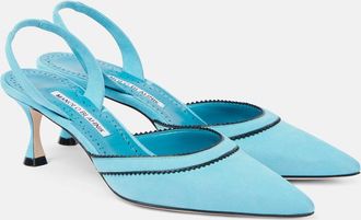 Manolo Blahnik Slingback-Pumps Brontiasli aus Veloursleder