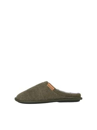 Jack & Jones JFWCORDIE Mule Homelipper Chaussons pour homme Olive Night, 45 EU, vert olive, 45 EU