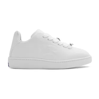 Burberry Femme, Chaussures, Blanc, Taille: 38 EU Baskets en cuir blanc