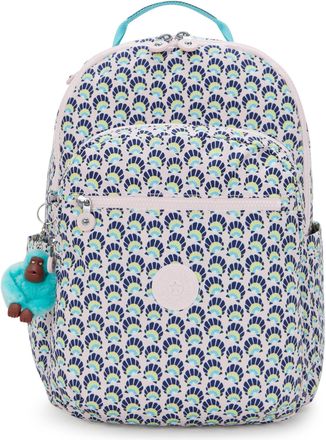 Kipling SEOUL Large Backpack, Geo Shell (Blue)
