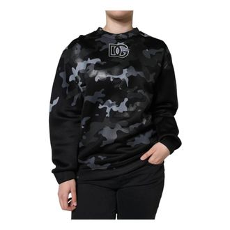 Dolce & Gabbana Camouflage Logo Rundhals Pullover - - Sweatshirts & Hoodies - Damen - Mehrfarbig - L