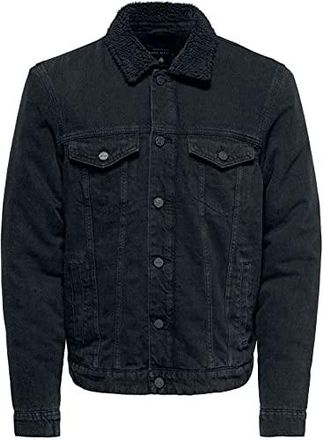 Only & Sons NOS Onslouis Jacket PK 3592 Noos Veste en Jean, Violet (Black Denim Black Denim), X-Small Homme