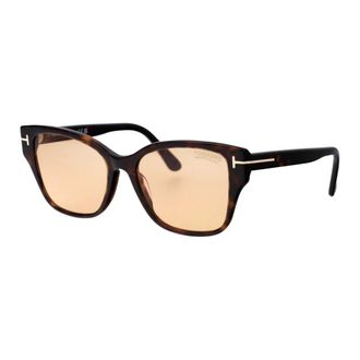 Tom Ford Femme, Accessoires, Brun, Taille: 55 MM Lunettes de soleil Elsa