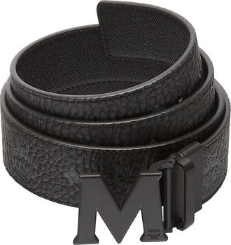 MCM Claus M Wendeg&uuml;rtel 4,5 cm in Visetos BLACK VISETOS BLACK BUCKLE