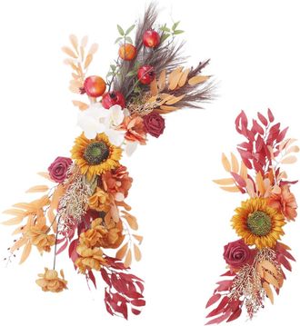 Generic K&uuml;nstliche Blumensturzgirlanden aus Seidentuch, Weinrote Farbe, Lebensechtes Aussehen, Wunderbares Geschenk f&uuml;r die Hochzeitszeremonie, Vielseitiges D