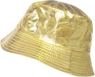 Toutacoo Chapeau de Pluie, Bob de Pluie Vinyle Imperméable (13- Uni Doré)