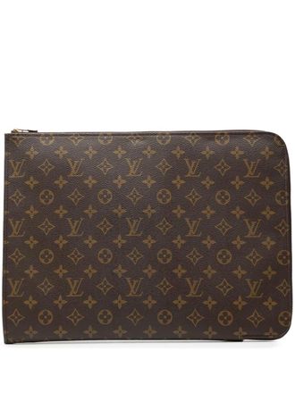 Louis Vuitton 1991 Monogram Poche Dokumentenmappe - Braun