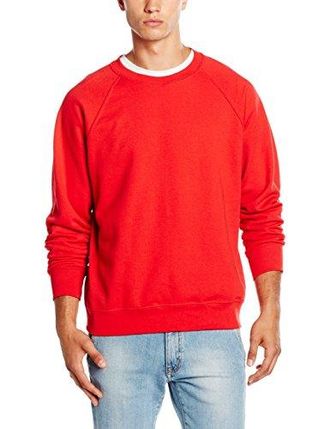 Fruit Of The Loom Raglan Classic - Sweat-Shirt - Homme - Rouge (Red) - Taille: XL