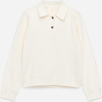 Arket Poloshirt Aus Frottee -Weiß