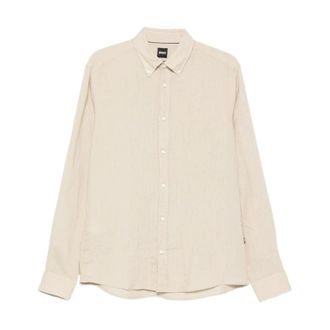 HUGO BOSS Liam Button-Down Hemd - - Shirts - Herren - Beige - L