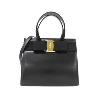 Ferragamo Pre-owned Lederhandtasche - - Pre-owned - Damen - Schwarzk - ONE SIZE