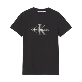 Calvin Klein Crew Neck T-Shirt - - Tops - Damen - Schwarzk - S