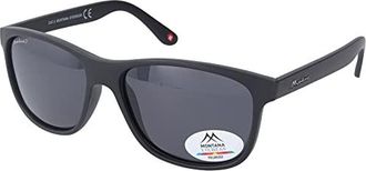 Montana Eyewear Lunettes de soleil polarisées Montana Eyewear MP48 en plastique de qualité supérieure en noir et gris