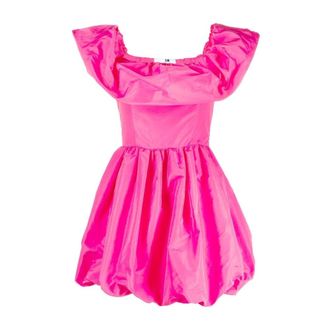 Msgm Msgm, Femme, Robes, Rose, Taille: 40 FR Ruffled Bubble Mini Dress