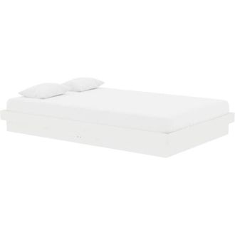 vidaXL Massivholzbett Weiß 120x190 cm vidaXL