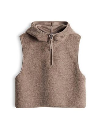 OPUS Cape Akapu cape aus flauschigem Teddyfell Cape im Boxy Fit mit Stehkragen und Kapuze